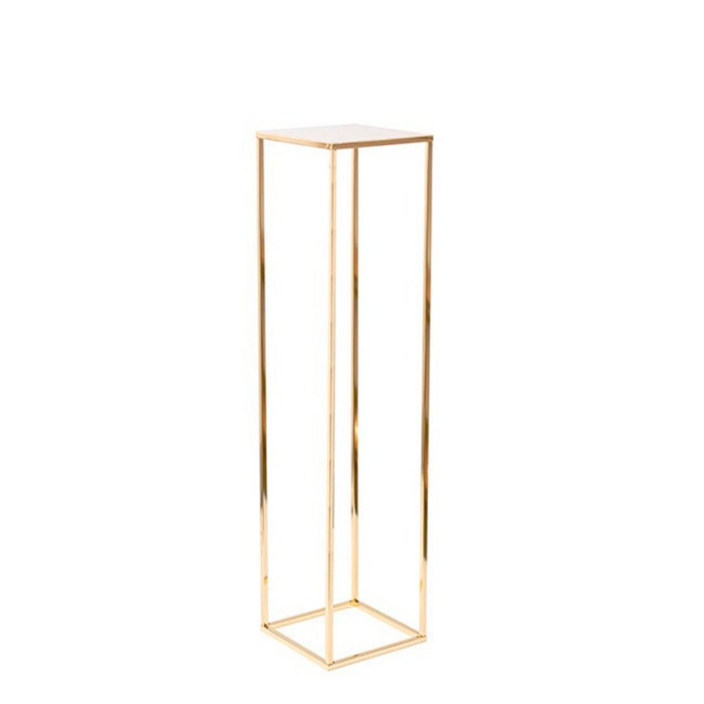 Gold Plinth with Frosted Perspex Top for Weddings & Events | Luxury ...